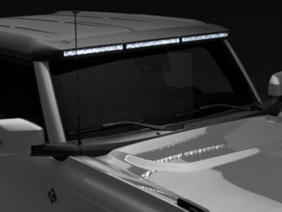 Oracle Bronco Integrated Windshield Roof LED Light Bar System; Black ...