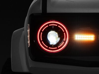 Oracle Bronco Oculus ColorSHIFT Bi-LED Projector Headlights; Black ...