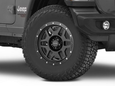 Pro Comp Wheels Jeep Wrangler Phaser Satin Black Wheel; 17x9; -6mm ...