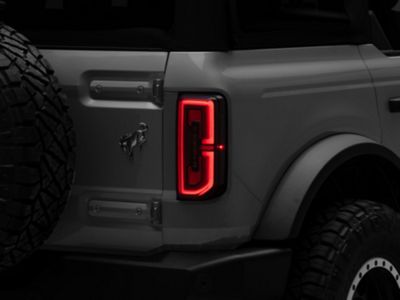 Raxiom Bronco Sequential LED Tail Lights; Black Housing; Smoked Lens ...
