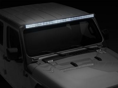Raxiom Jeep Gladiator 52-Inch Dual Row LED Light Bar with Windshield ...