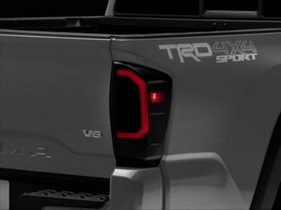 Raxiom Tacoma Axial Series LED Tail Lights; Black Housing; Smoked Lens ...