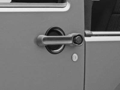 RedRock Jeep Wrangler Door Handle Recess Guards; Gloss Black J118415 ...