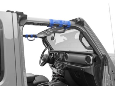 RedRock Jeep Gladiator Roll Bar Grab Handles; Blue J165238 (Universal ...