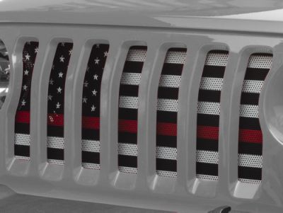 RedRock Jeep Wrangler Grille Insert; Red Line J165230 (18-24 Jeep ...