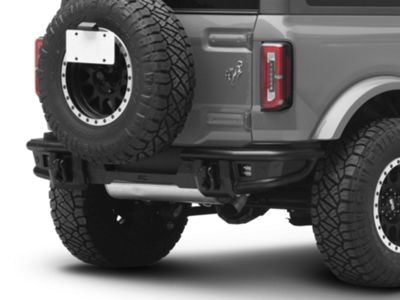 Rough Country Bronco Tubular Rear Bumper; Satin Black 51210 (21-24 ...