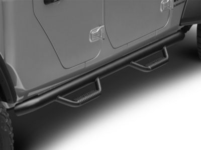 Rough Country Jeep Gladiator Wheel to Wheel Nerf Side Step Bars; Black ...