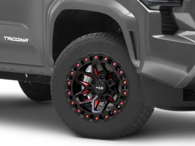 RTX Offroad Wheels Tacoma Zion Black Milled Red 6-Lug Wheel; 18x9; 0mm ...