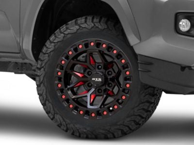 RTX Offroad Wheels Tacoma Zion Black Milled Red 6-Lug Wheel; 18x9; 0mm ...
