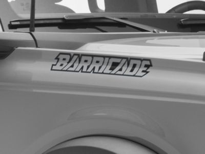 SEC10 Bronco Barricade Outline Decal; Black J172645 (Universal; Some ...