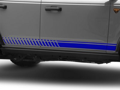SEC10 Bronco Dashed Rocker Stripes; Blue FB29272 (21-24 Bronco) - Free ...