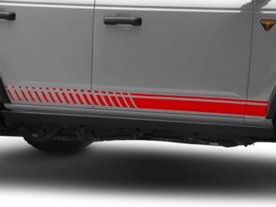 SEC10 Bronco Dashed Rocker Stripes; Red FB29271 (21-24 Bronco) - Free ...