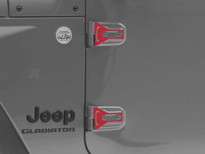 SEC10 Jeep Gladiator Hinge Accent Decal; Red J194096 (20-25 Jeep ...