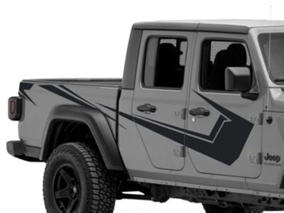 SEC10 Jeep Gladiator Side Graphic; Matte Black J210218 (20-25 Jeep ...