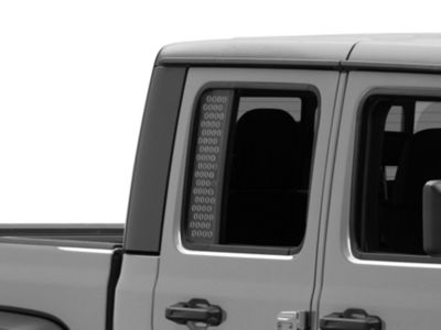 SEC10 Jeep Gladiator Small Punched Rear Window Decal; Matte Black ...