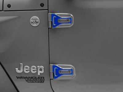 SEC10 Jeep Wrangler Hinge Accent Decal; Blue J194097 (18-24 Jeep ...