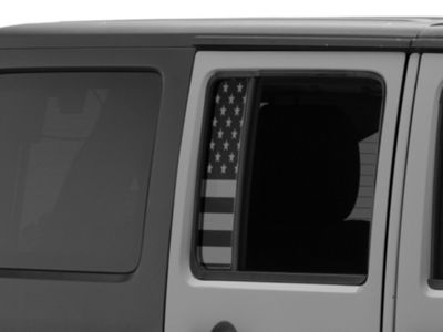 SEC10 Jeep Wrangler Small Rear Window Decal; Gloss Black J181069 (07-18 ...