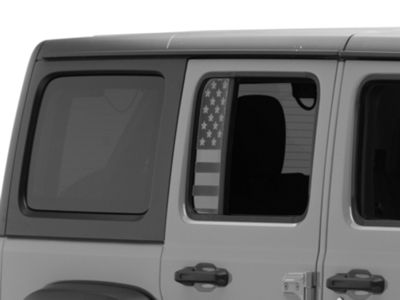 SEC10 Jeep Wrangler Small Rear Window Decal; Matte Black J180946 (18-24 ...