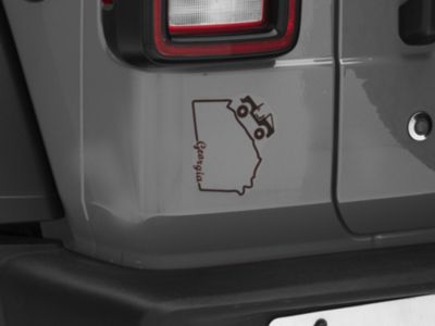 SEC10 Jeep Wrangler State Silhouette Decal; Georgia J143452 (Universal ...