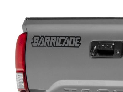 SEC10 Tacoma Barricade Outline Decal; Black J172645 (Universal; Some ...