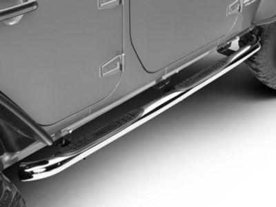 Smittybilt Jeep Wrangler 3-Inch Sure Side Step Bars; Stainless Steel ...