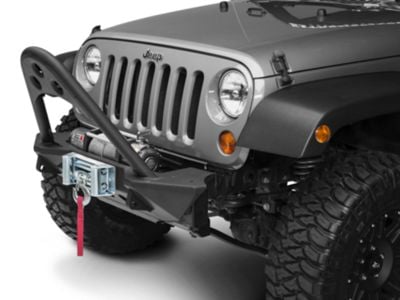 Smittybilt Jeep Wrangler SRC Front Stinger with Winch Plate; Textured ...