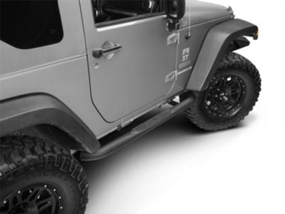 Smittybilt Jeep Wrangler 3 Inch Sure Side Step Bars; Textured Black ...