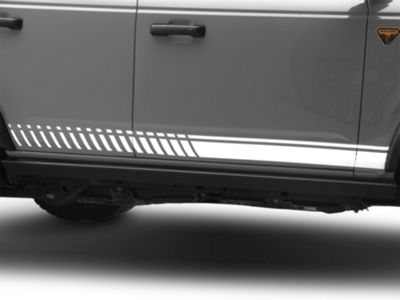 SEC10 Bronco Dashed Rocker Stripes; White FB29269 (21-24 Bronco) - Free ...