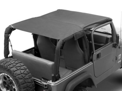 Steinjager Jeep Wrangler Bimini Top Plus; Black Diamond J0058122 (97-06 ...