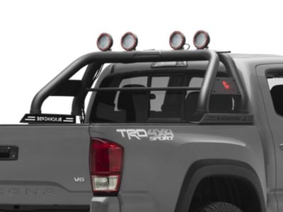 Tacoma Classic Roll Bar for Tonneau Cover with 5.30-Inch Red Round LED ...