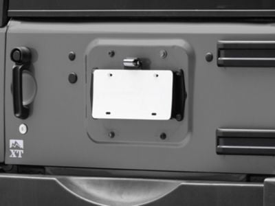 JKS Manufacturing Jeep Wrangler License Plate Relocation Kit with Light ...